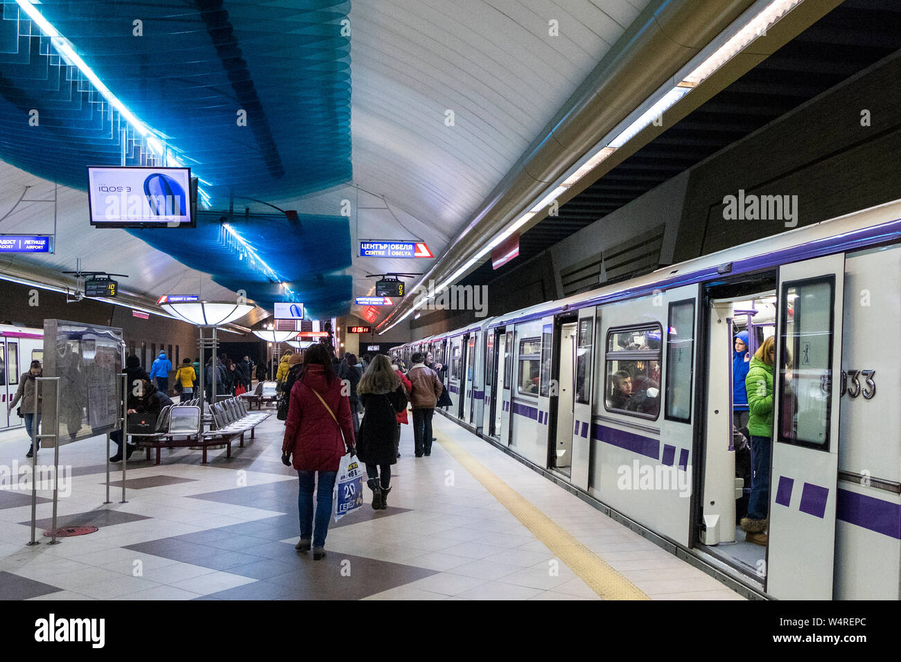 Sofia metro train interior hi-res stock photography and images - Alamy