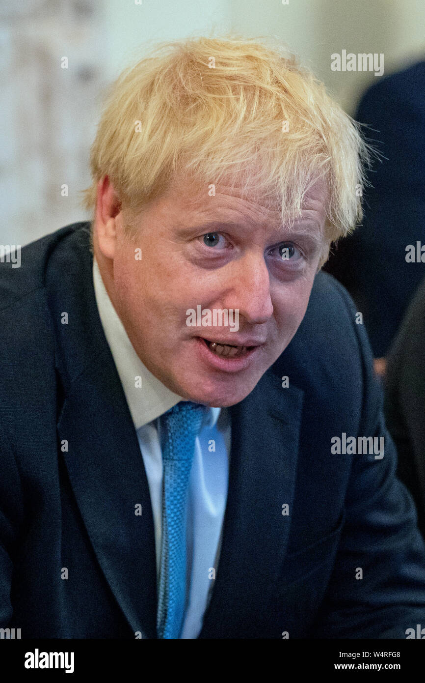 Prime Minister Boris Johnson holds his first Cabinet meeting at Downing ...