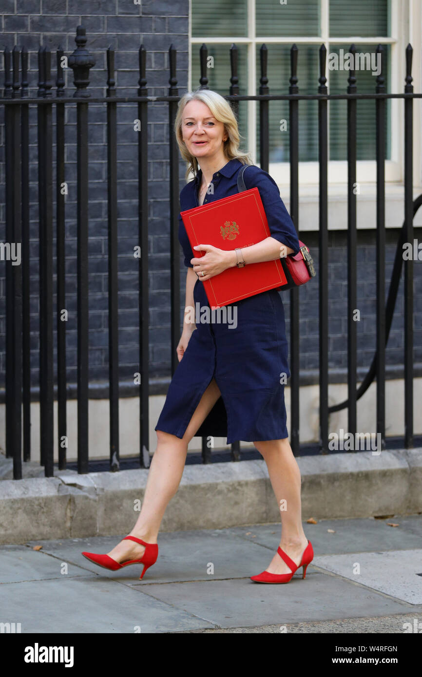 Newly installed International Trade Secretary Liz Truss arrives for a ...