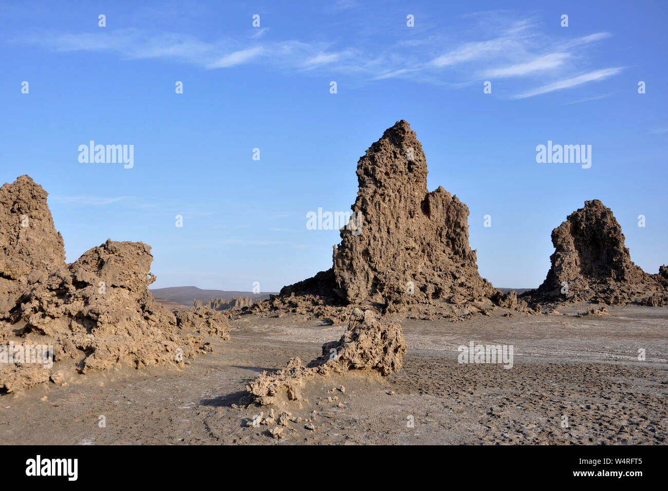 Djibouti, Abbe lake area, landscape Stock Photo - Alamy