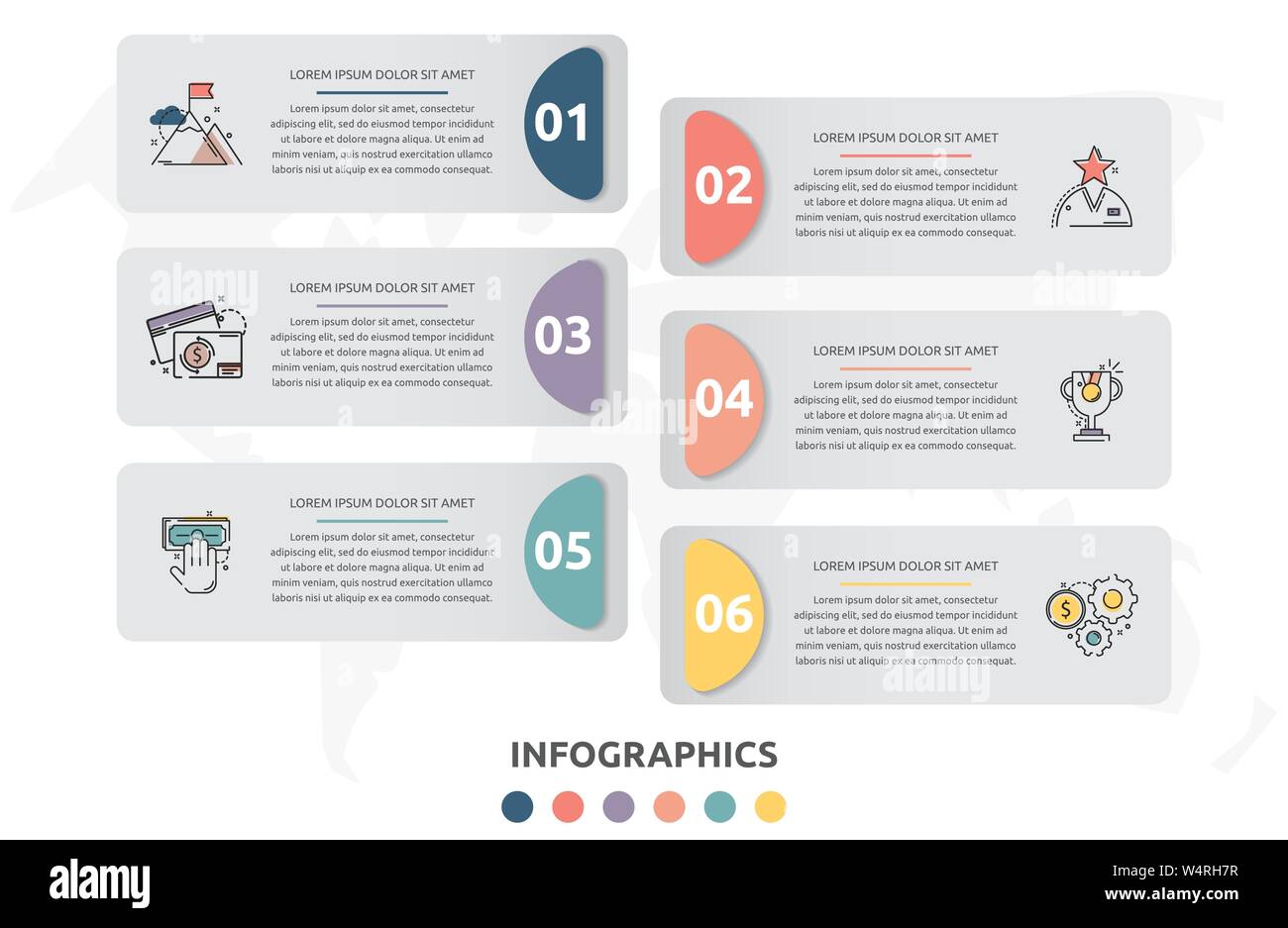 6 options Stock Vector Images - Alamy