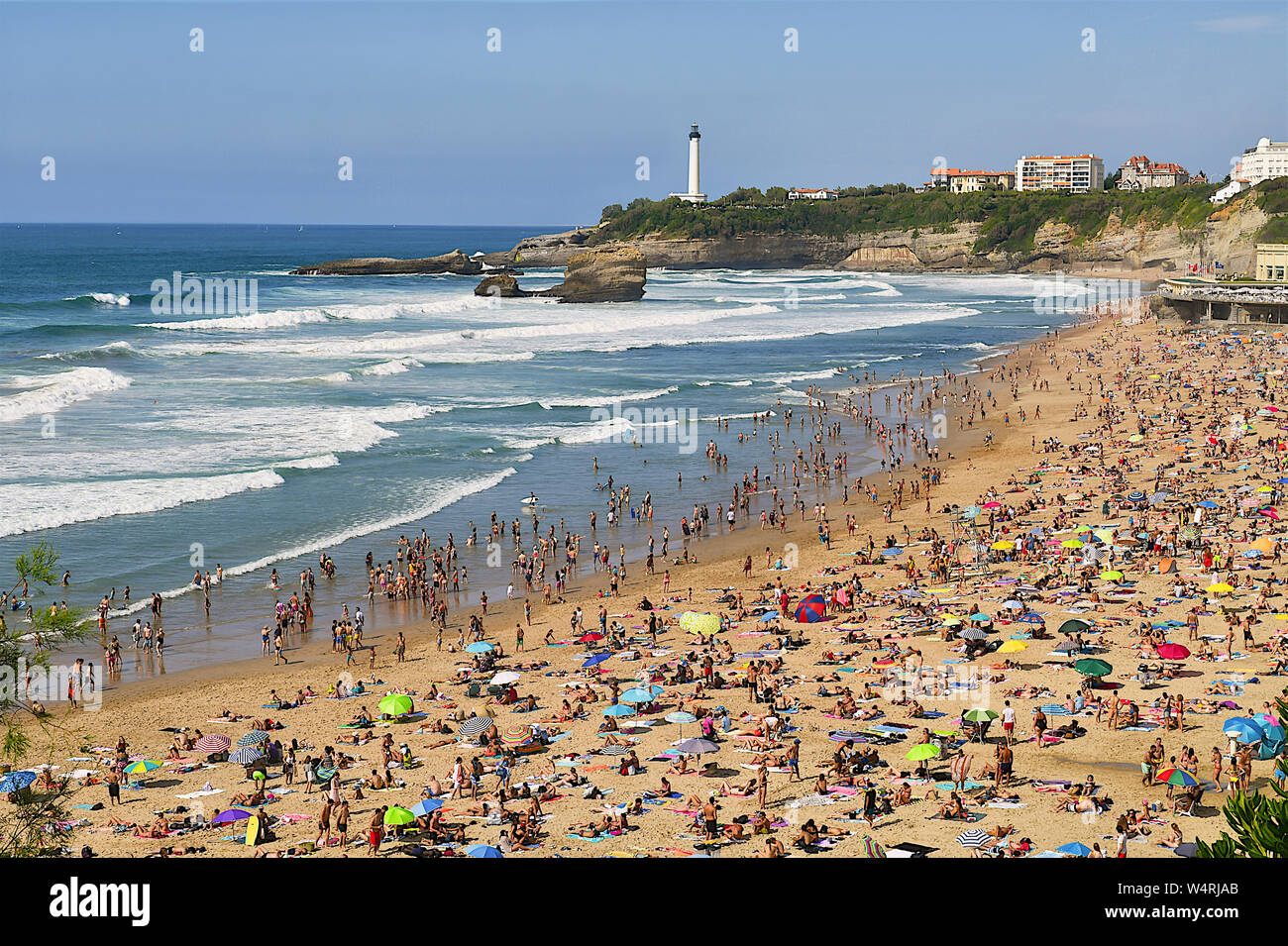Seascape and beach in Biarritz, Basque Country, France Stock Photo - Alamy
