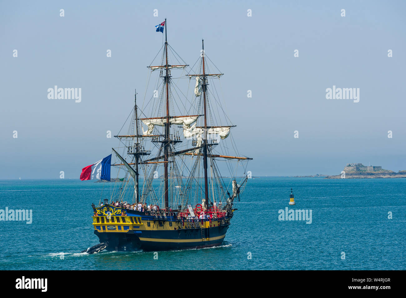 Etoile du Roy is a three-masted sixth-rate frigate, a replica of a ...