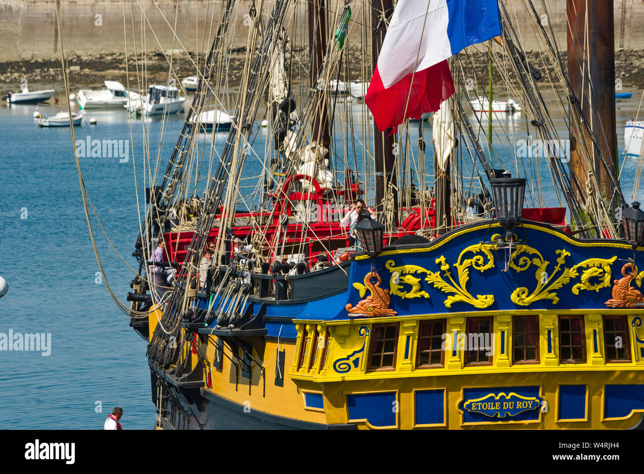 Etoile du Roy is a three-masted sixth-rate frigate, a replica of a ...