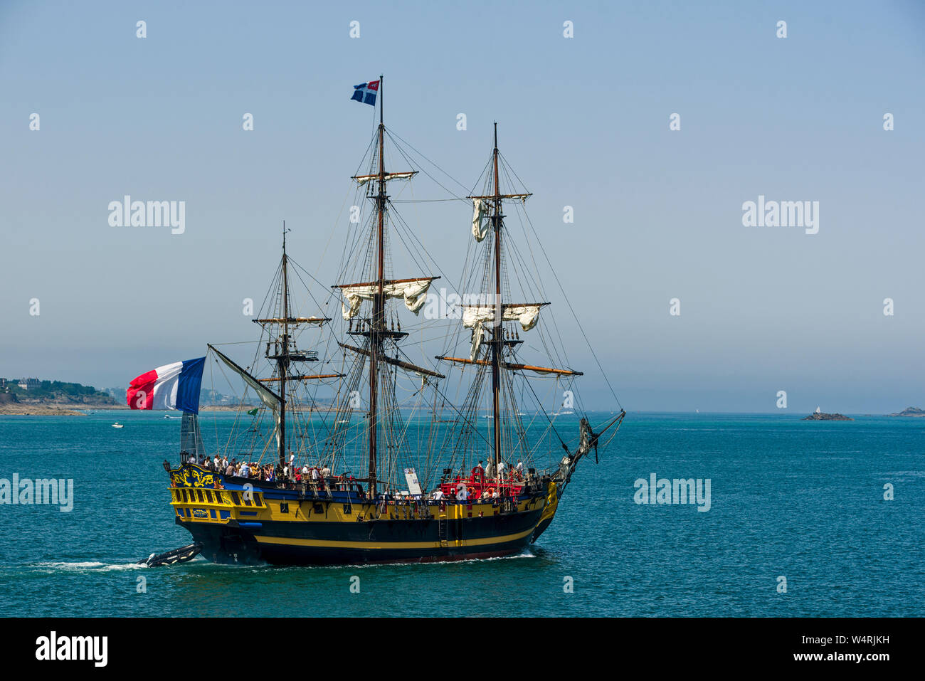 Etoile du Roy is a three-masted sixth-rate frigate, a replica of a ...