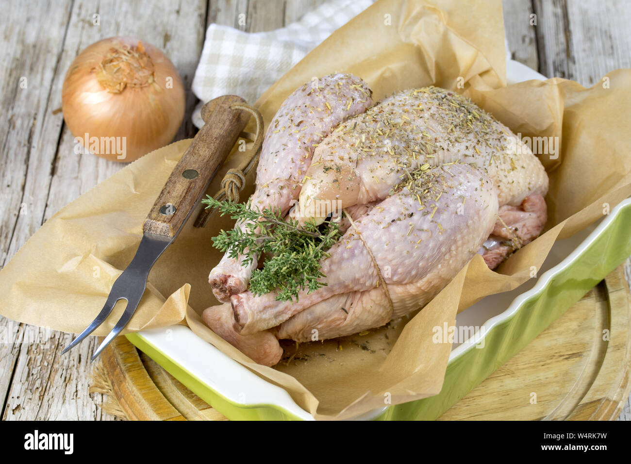 whole and raw chicken Stock Photo - Alamy