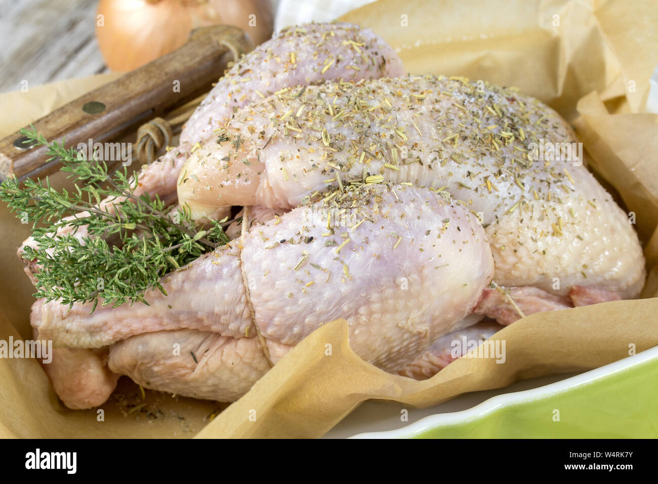 whole and raw chicken Stock Photo - Alamy
