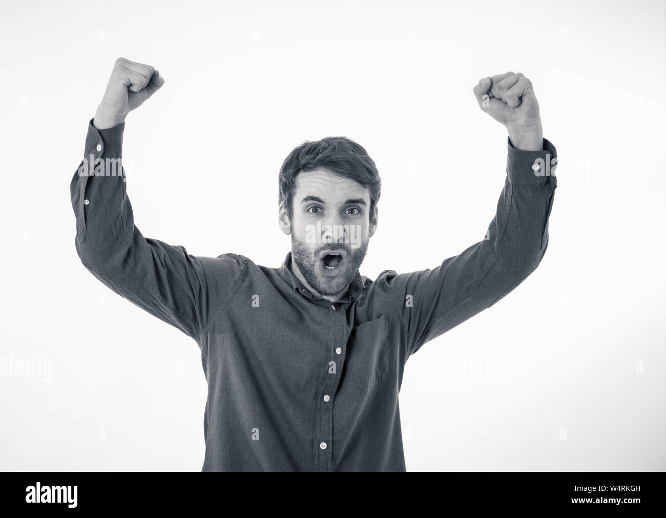 Man excited goal hi-res stock photography and images - Alamy
