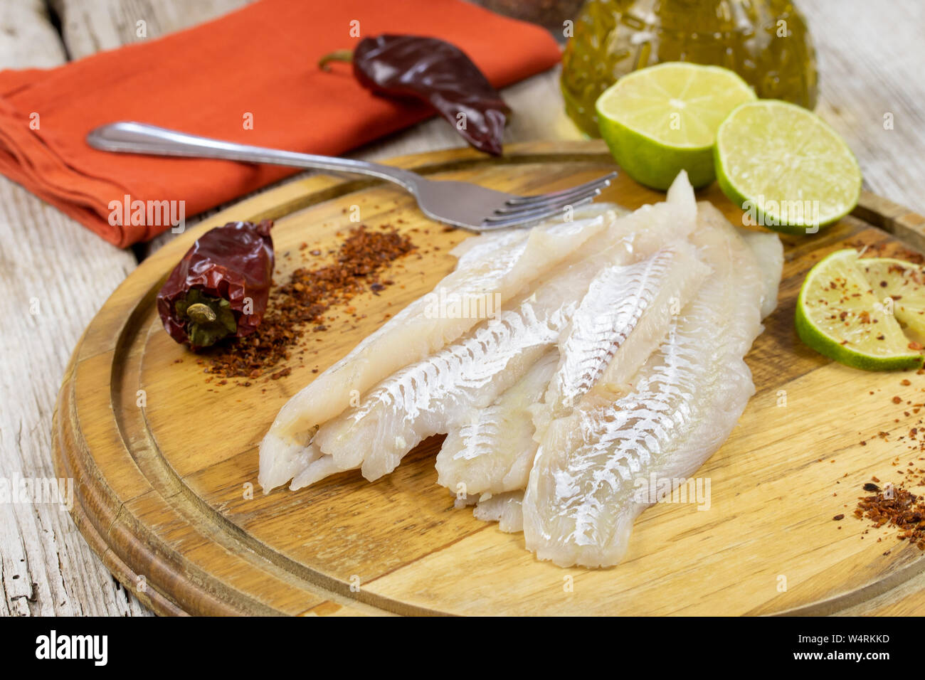 raw whiting fillet Stock Photo - Alamy