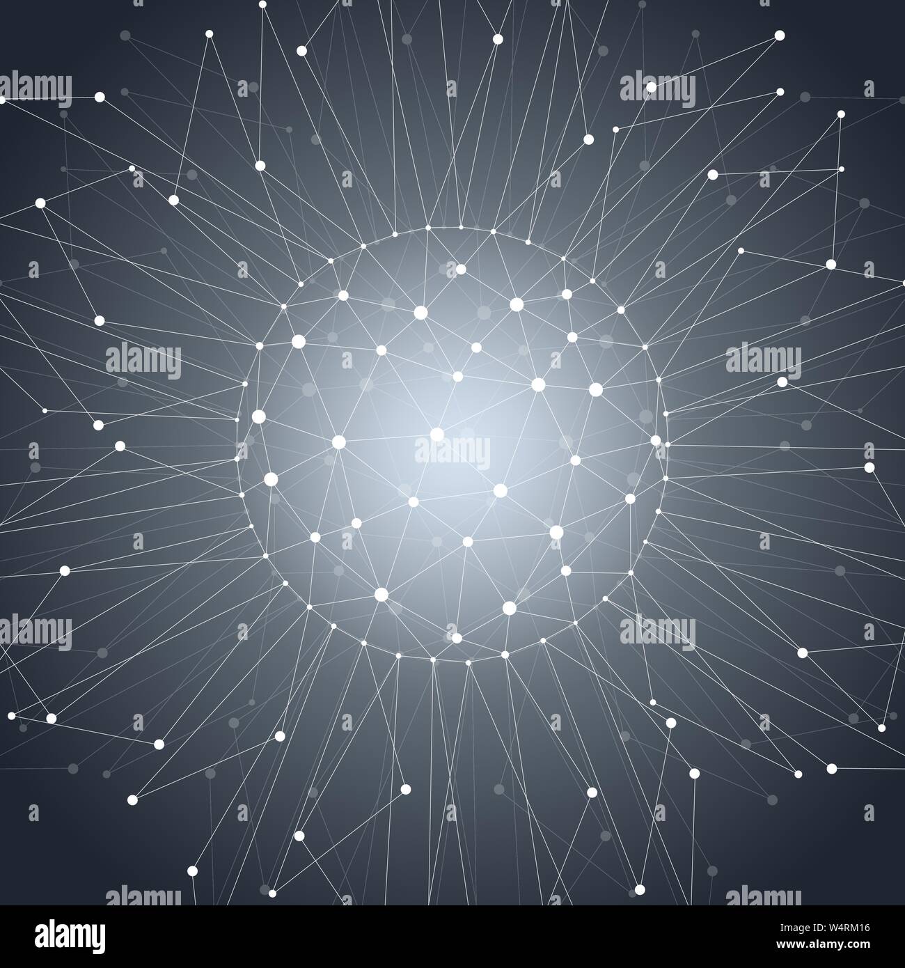 Geometric Pattern With Connected Lines And Dots Stock Vector Image 5519