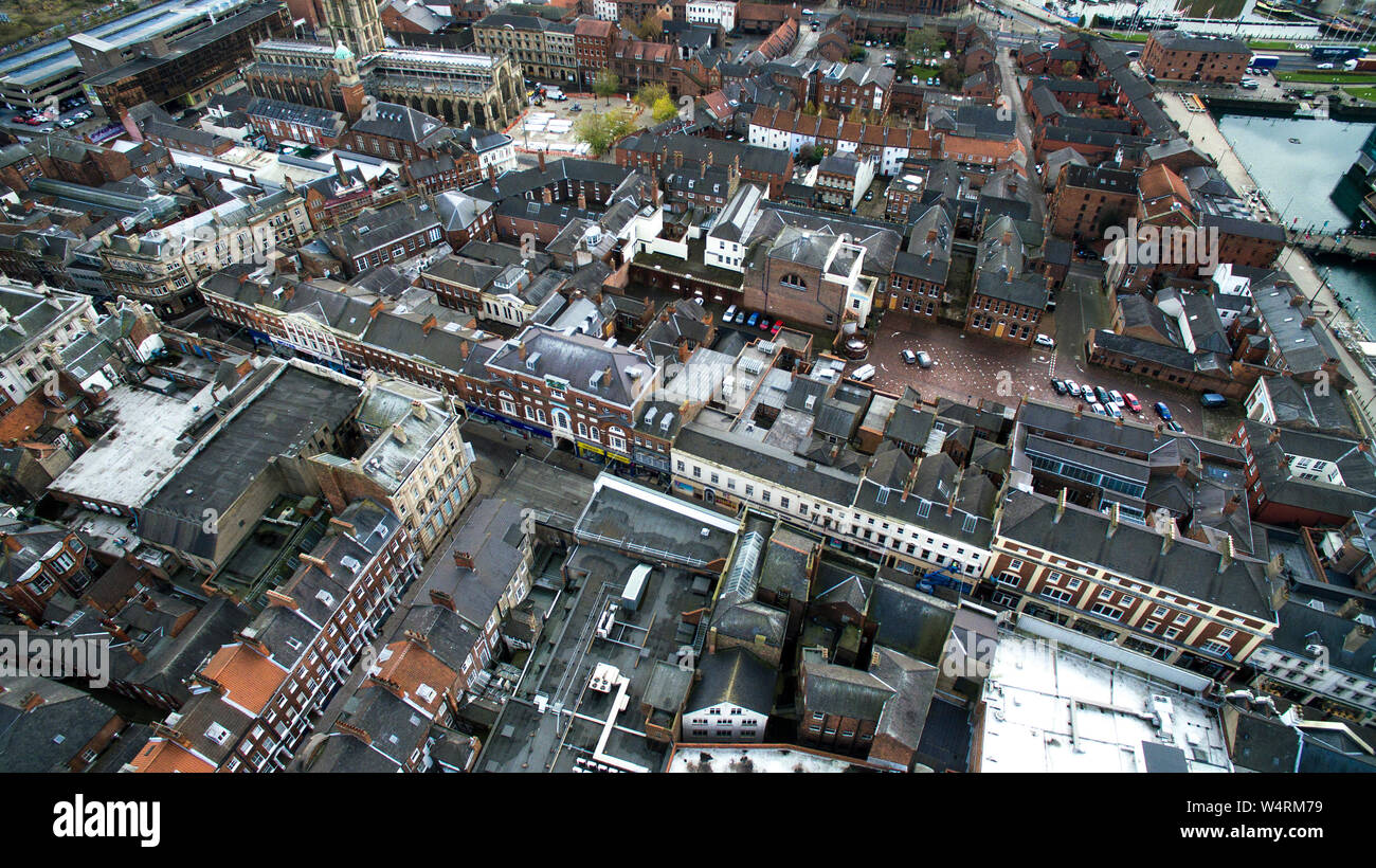aerial view of Hull, Yorkshire Stock Photo - Alamy