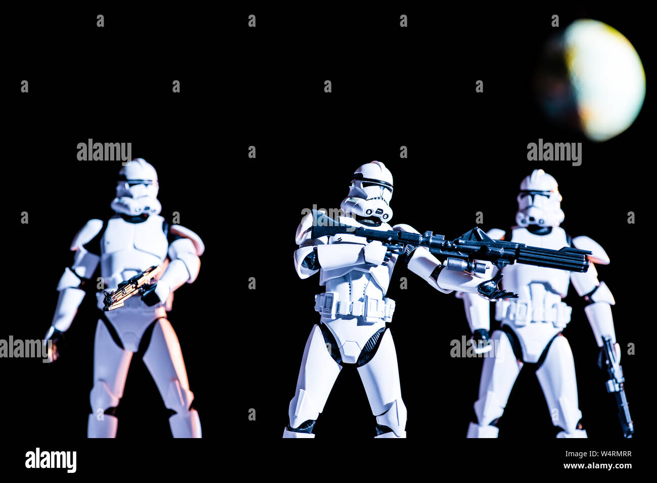 KYIV, UKRAINE - MAY 25, 2019: armed white imperial stormtroopers on ...