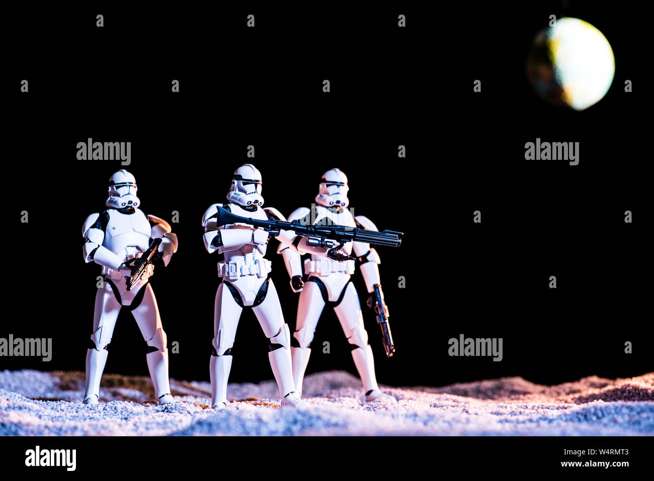 KYIV, UKRAINE - MAY 25, 2019: white imperial stormtroopers with guns in ...