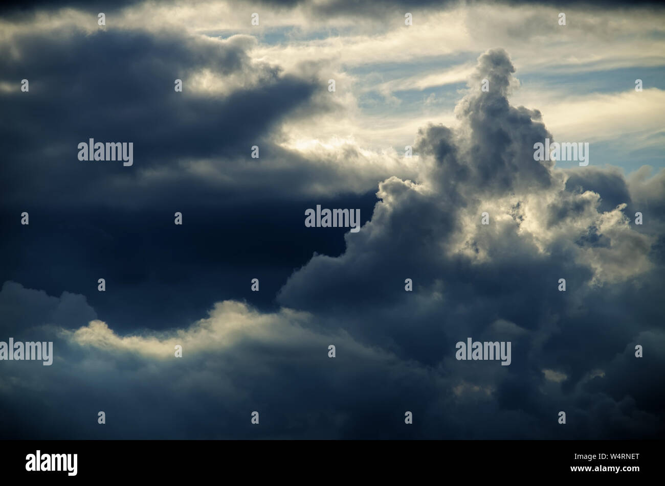 Saturated dramatic clouds against the dark sky Stock Photo - Alamy