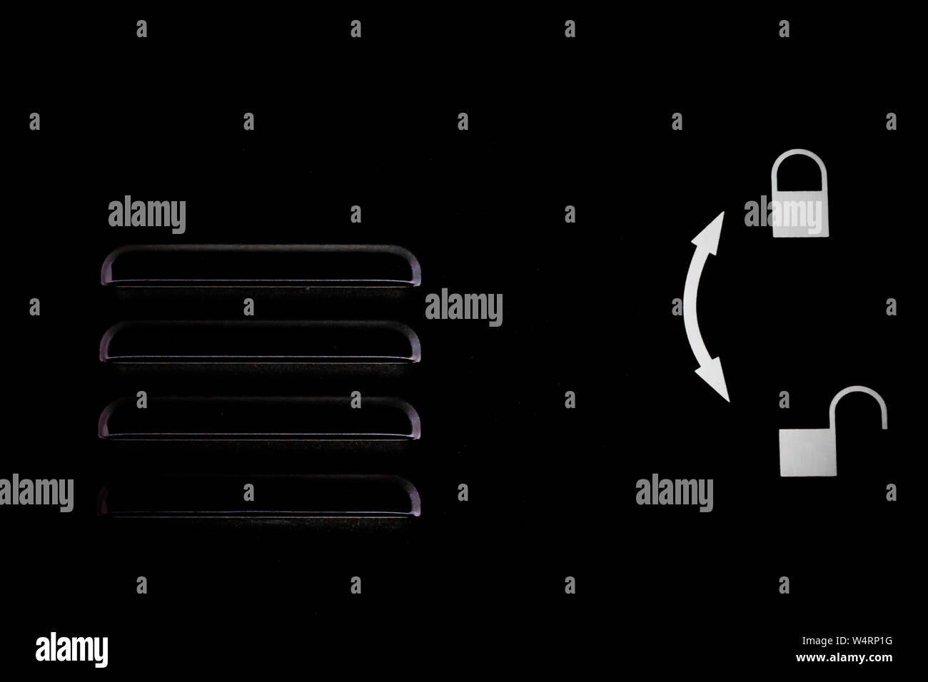 The work of opening and closing system on the right hand side Stock ...
