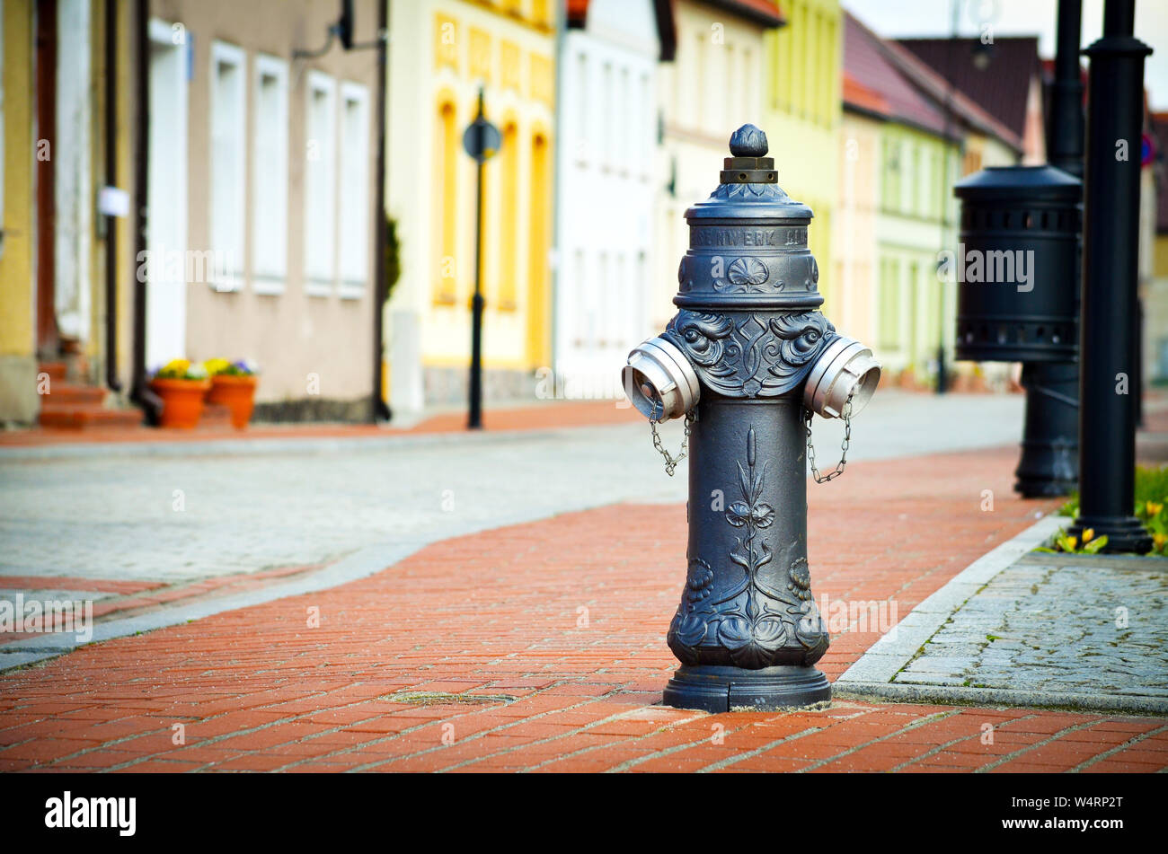 Ancient water hydrant pipe with two outlets Stock Photo - Alamy