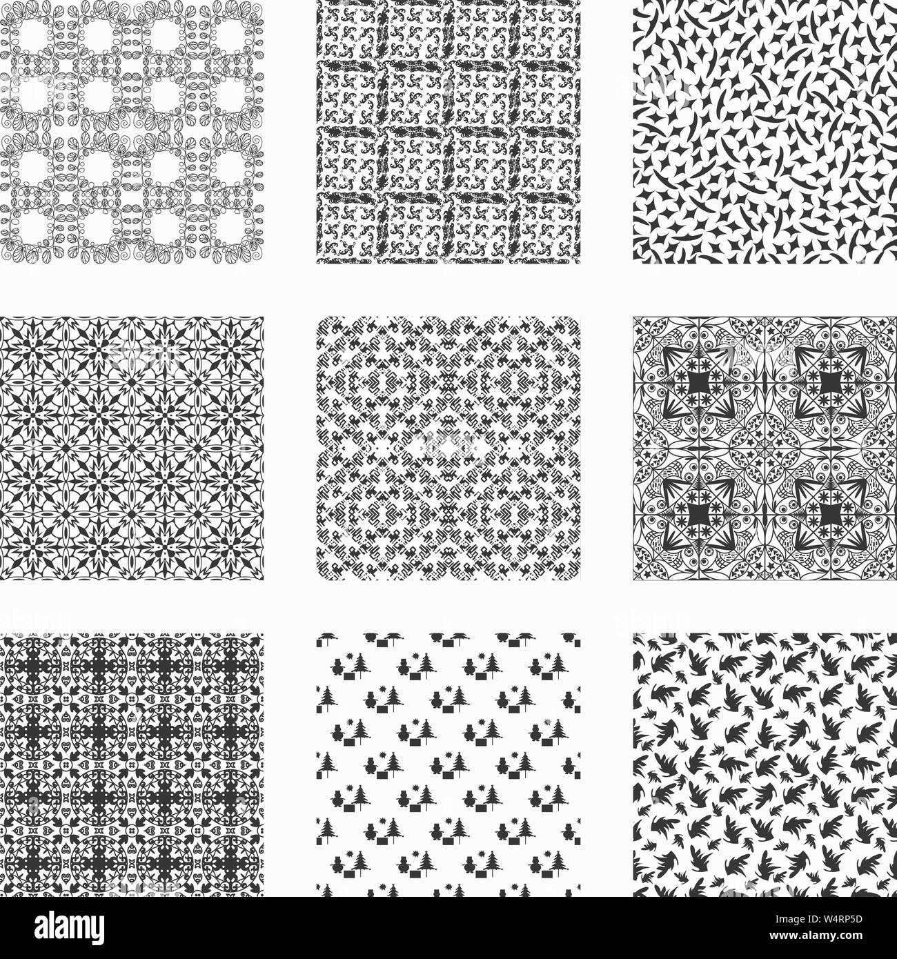 9 Universal different vector seamless patterns Stock Vector Image & Art - Alamy