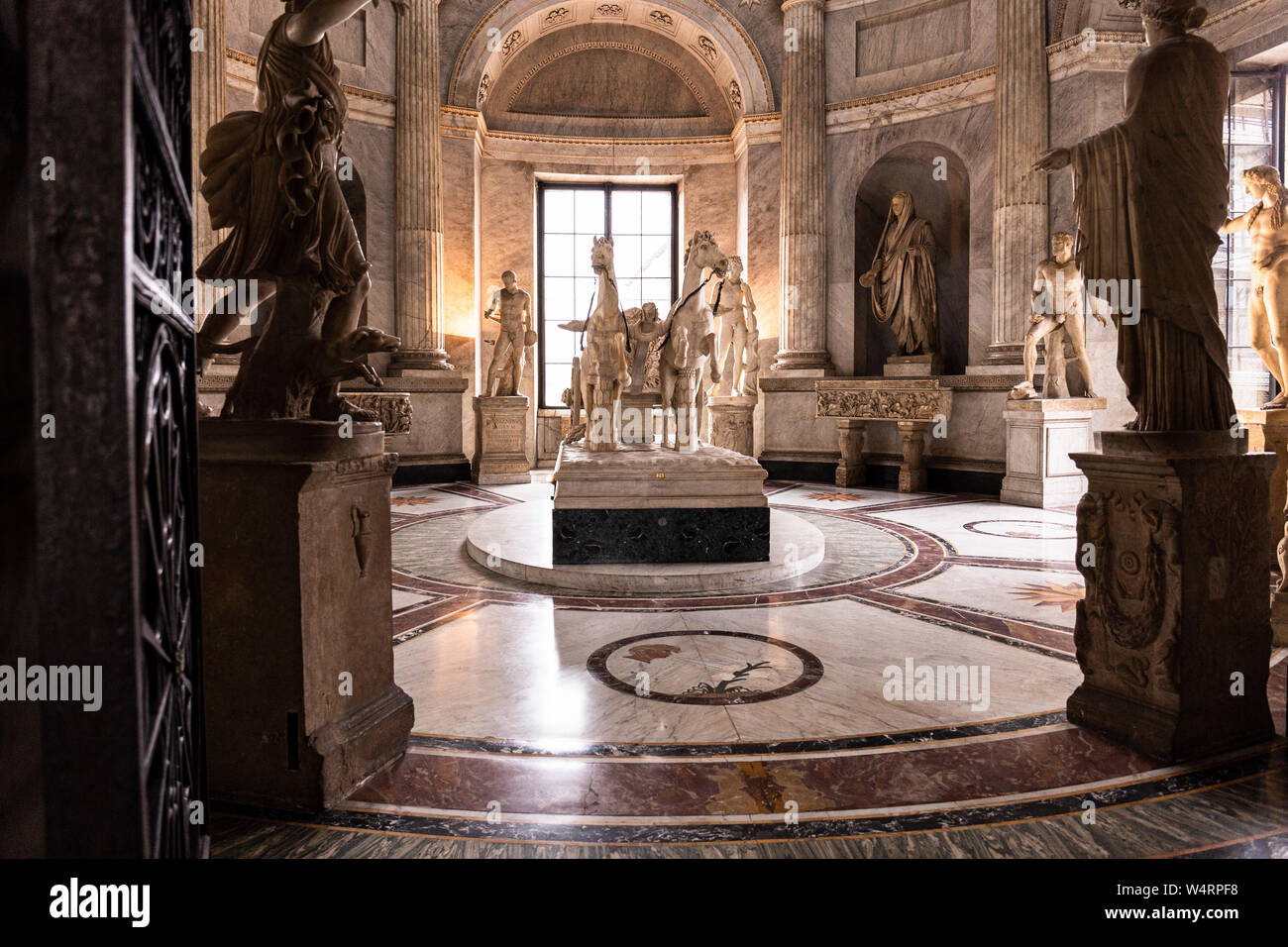 ROME, ITALY - JUNE 28, 2019: ancient roman sculptures and statues in ...