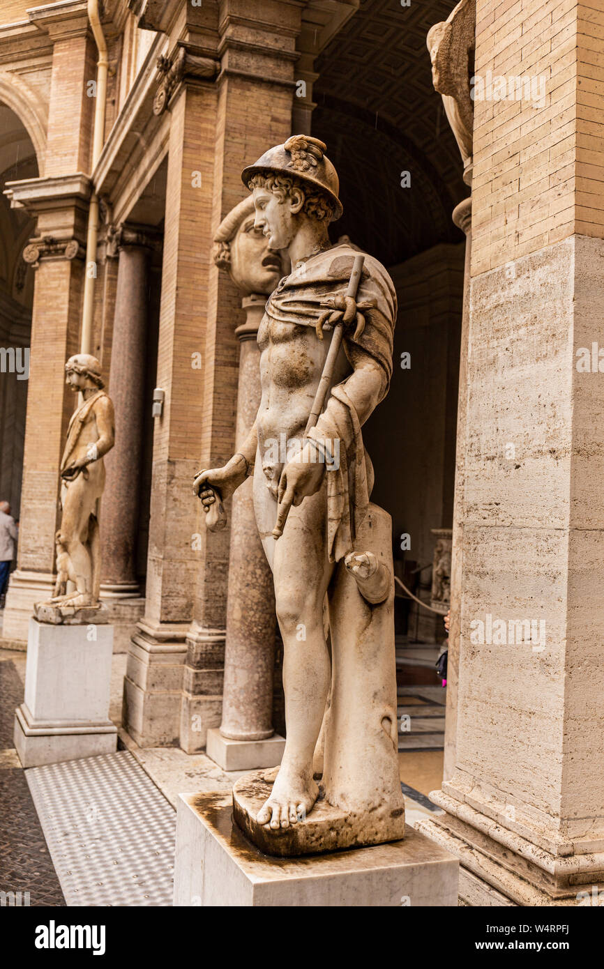 ROME, ITALY - JUNE 28, 2019: ancient roman statues in museum Stock ...