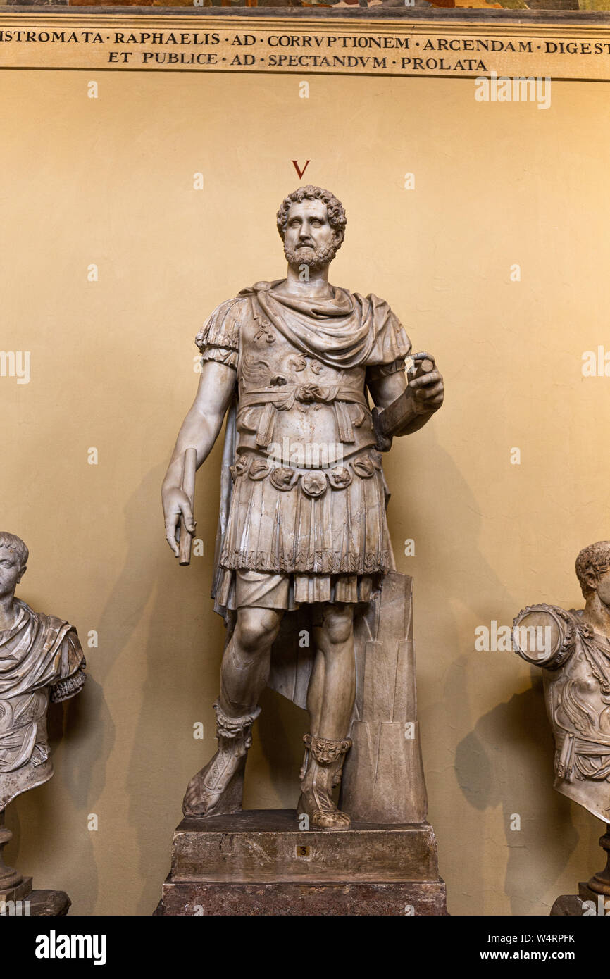 ROME, ITALY - JUNE 28, 2019: ancient roman statues in museum Stock ...