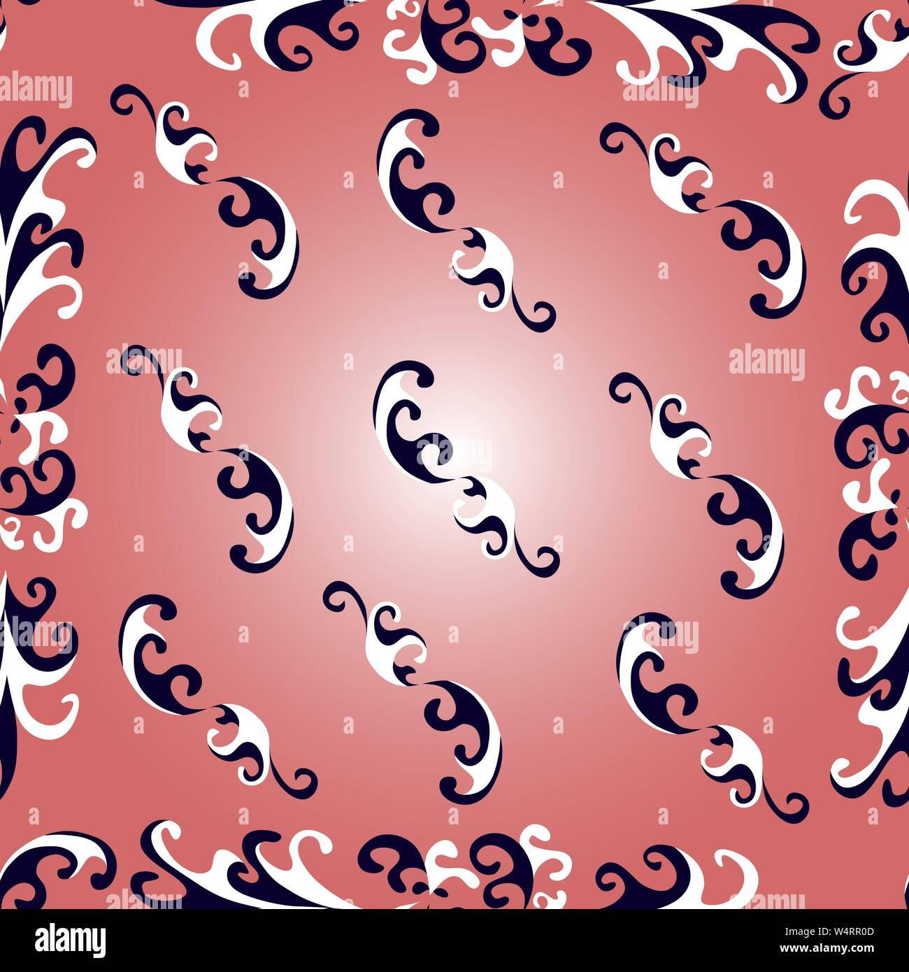 flower petals abstract vector seamless pattern on a pink background ...