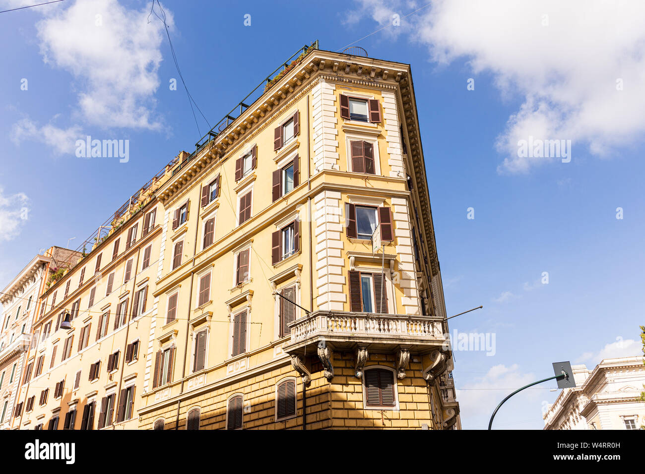 buildings under blue sky with clouds in rome, italy Stock Photo - Alamy