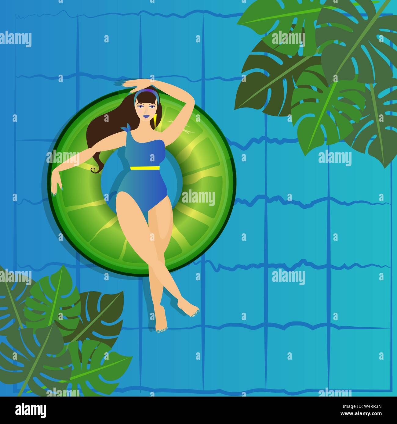 Sun club pool in Stock Vector Images - Alamy