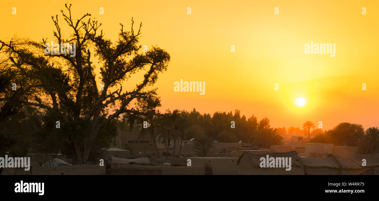 beautiful landscape image of sunset over a village in Punjab,Pakistan ...