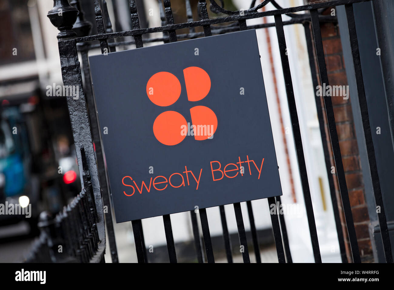 London, United Kingdom, 17th July 2019, Sweaty Betty Sign in central ...
