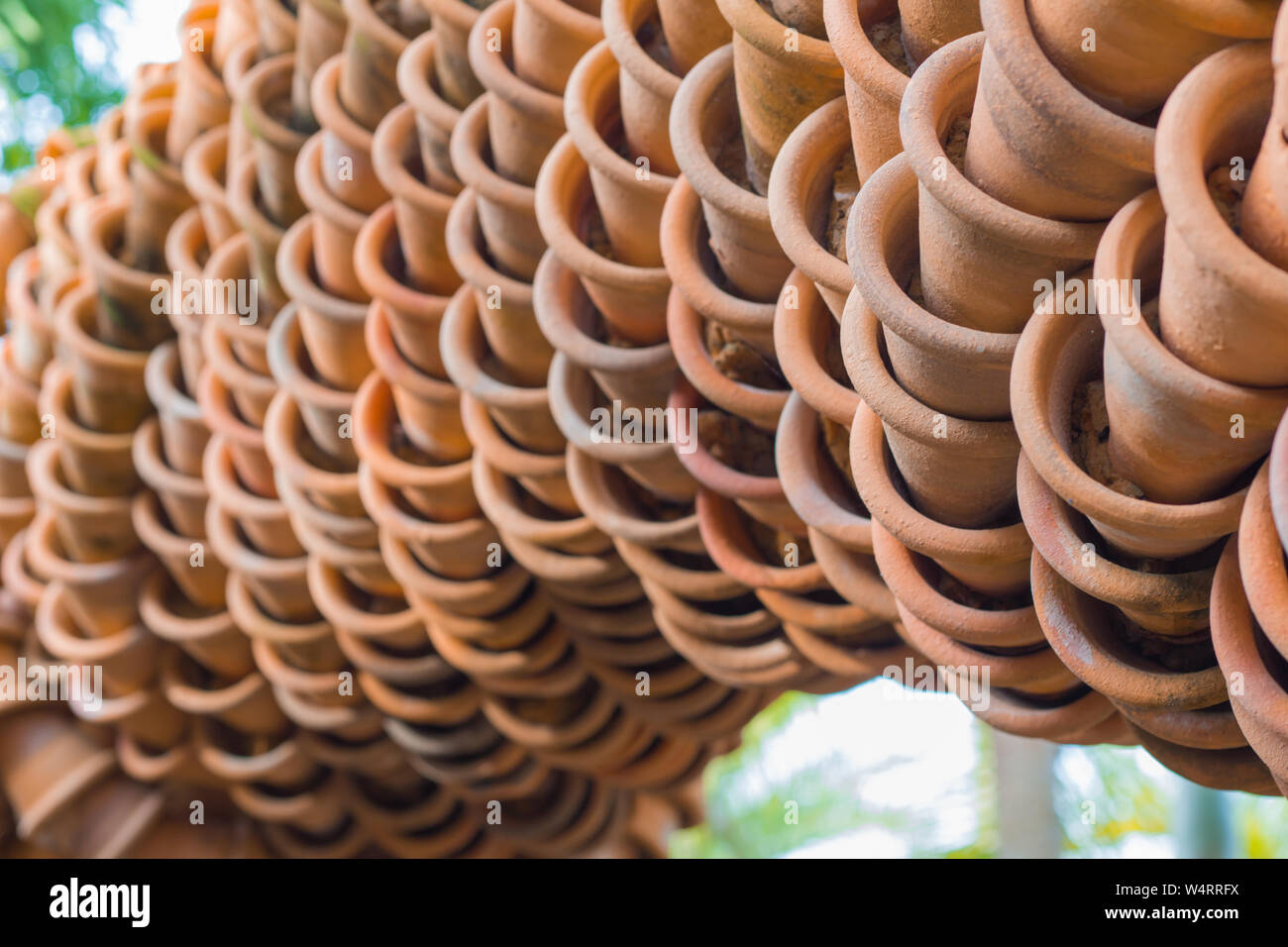 Terracotta plant pots and very beautiful art Stock Photo - Alamy