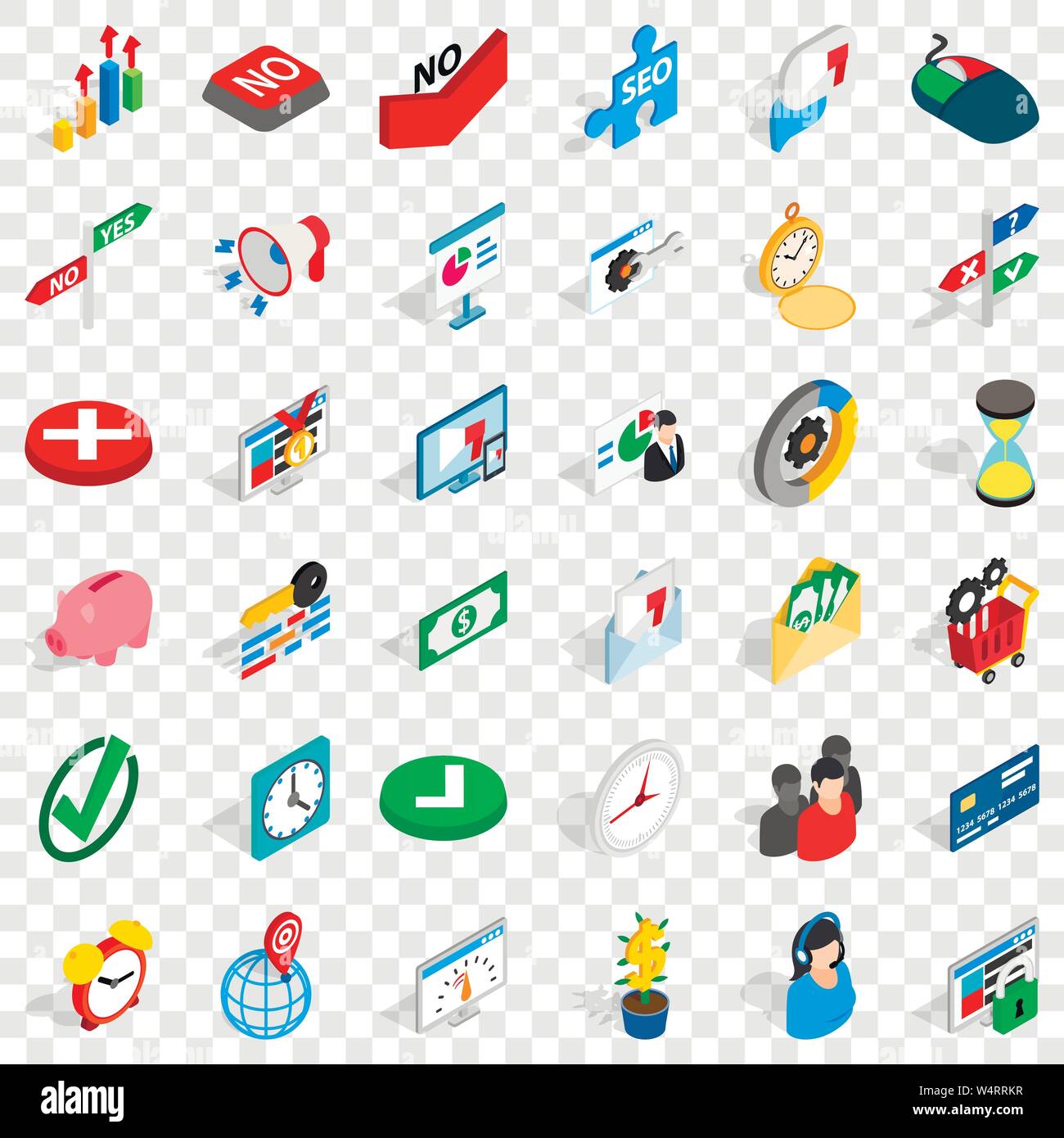 Interchange icons set, isometric style Stock Vector Image & Art - Alamy