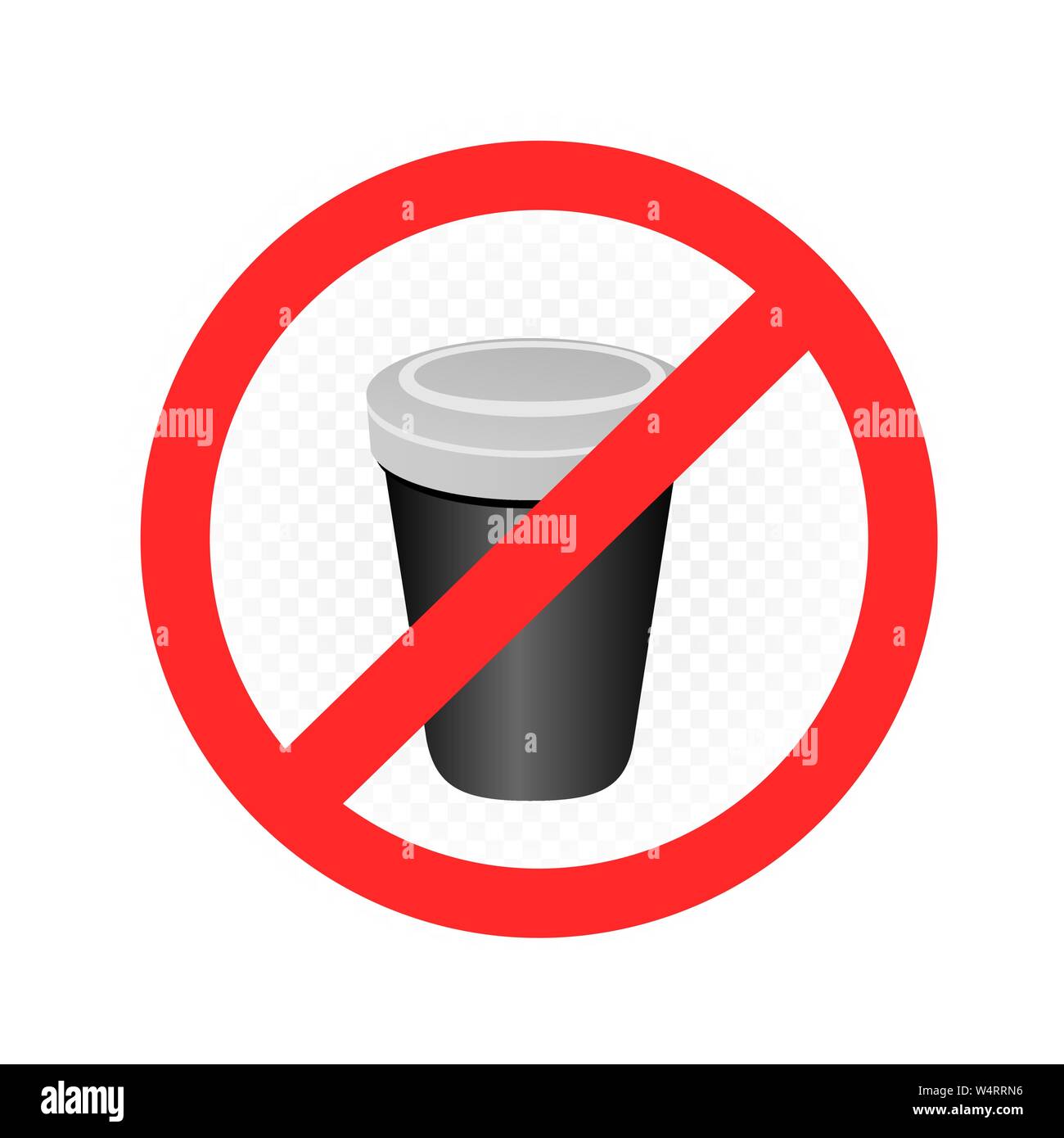 plastic cup prohibition label Stock Vector Image & Art - Alamy