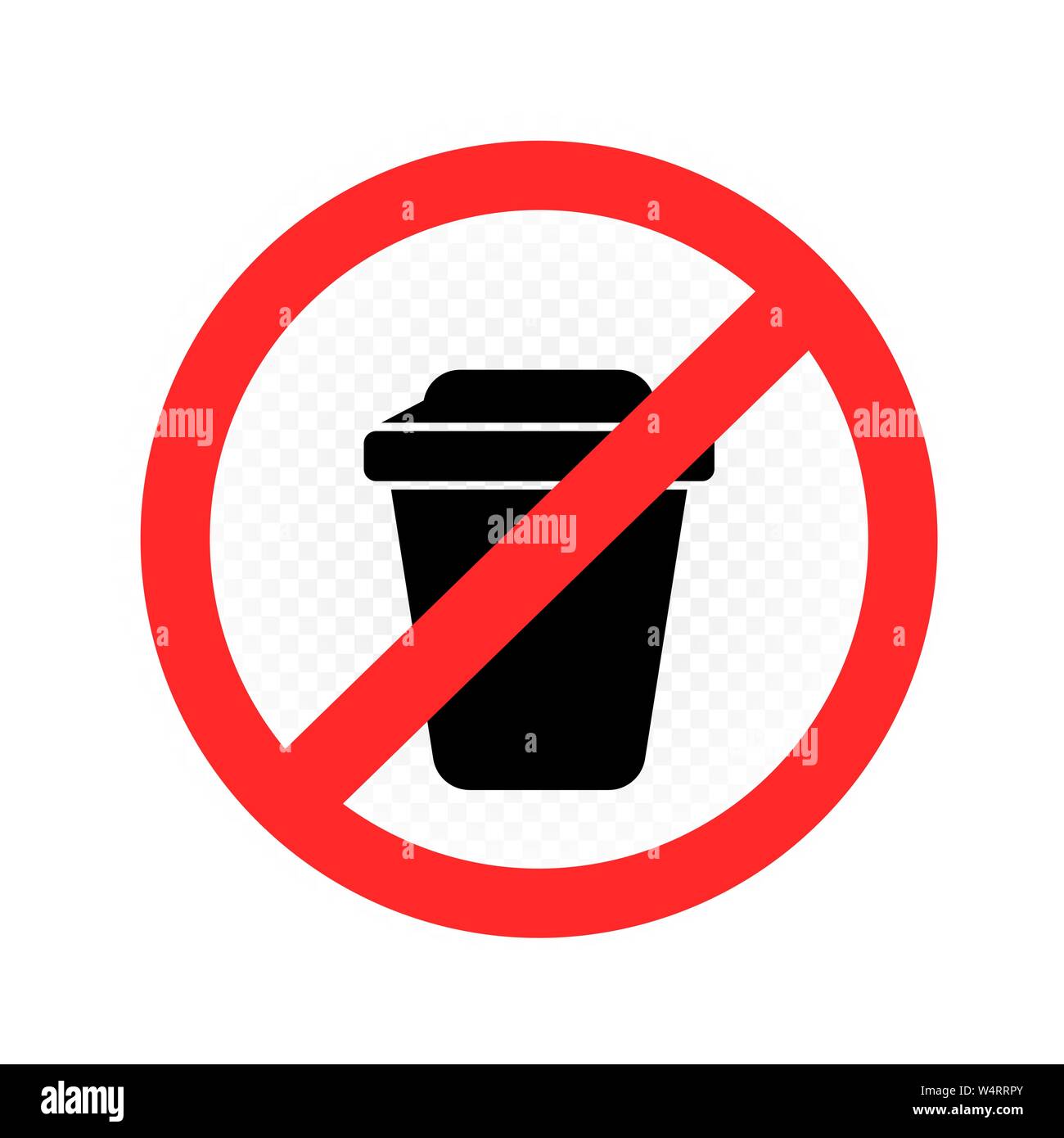 plastic cup prohibition sign Stock Vector Image & Art - Alamy