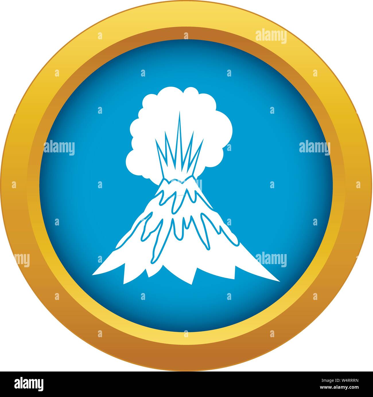 Volcano erupting icon blue vector isolated Stock Vector Image & Art - Alamy