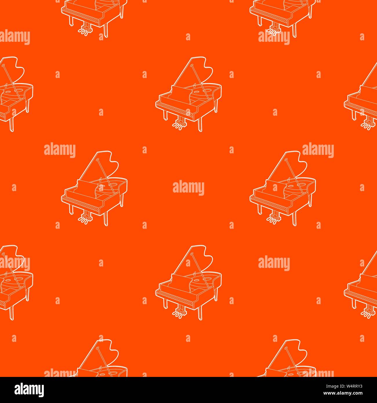 Grand piano pattern vector orange Stock Vector Image & Art - Alamy