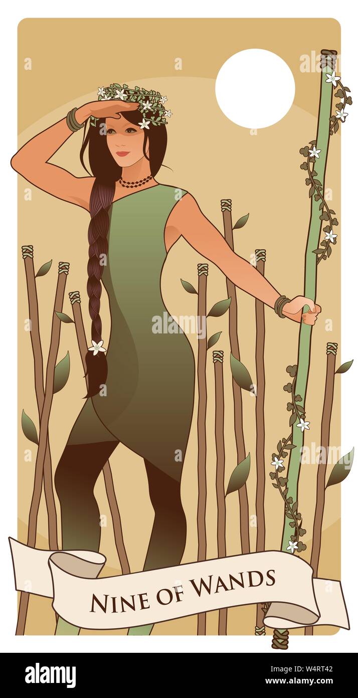 Tarot cards eight wands hi-res stock photography and images - Alamy