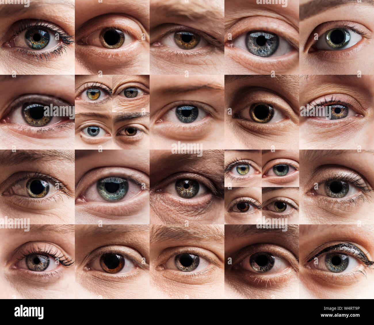 collage with human beautiful eyes of different colors Stock Photo - Alamy