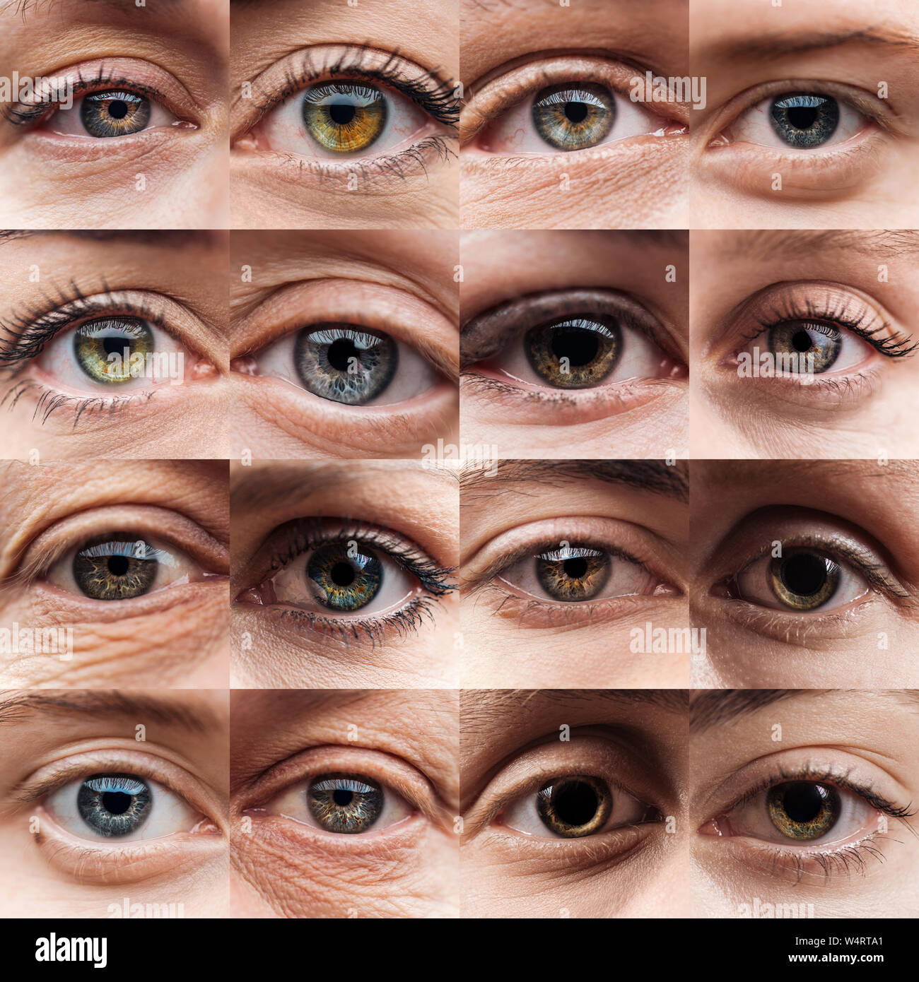 collage with human beautiful eyes of different colors Stock Photo - Alamy