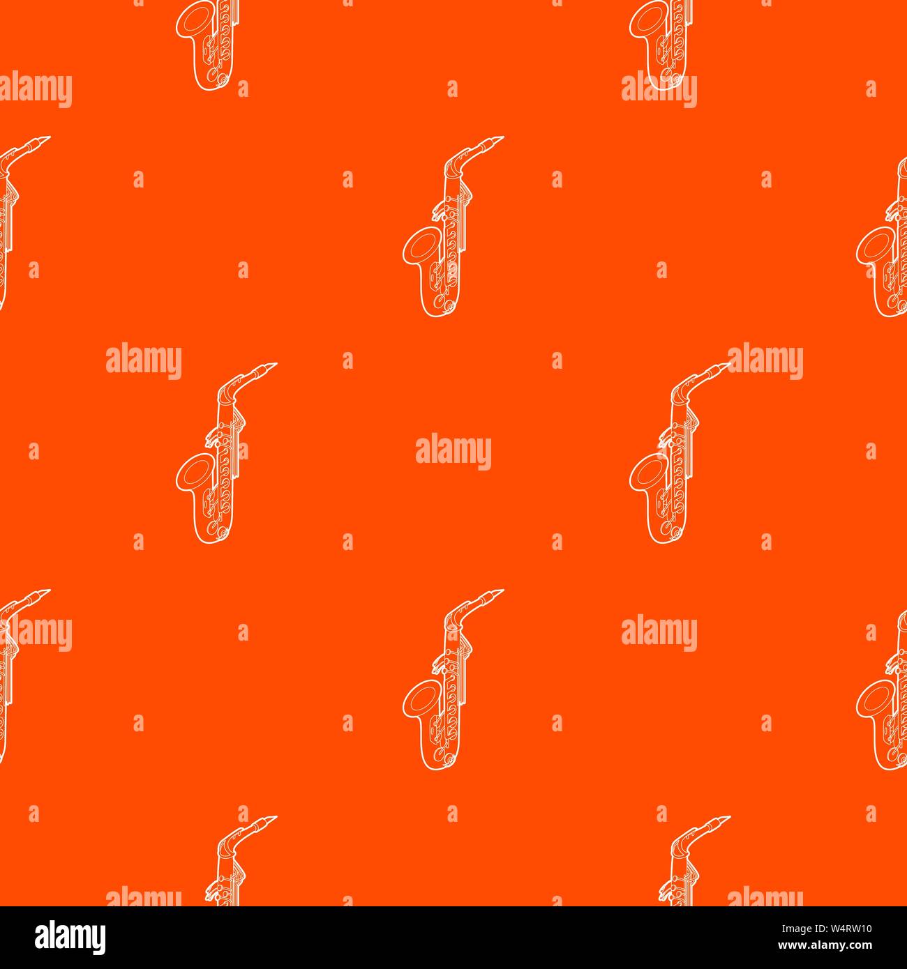 Saxophone pattern vector orange Stock Vector Image & Art - Alamy