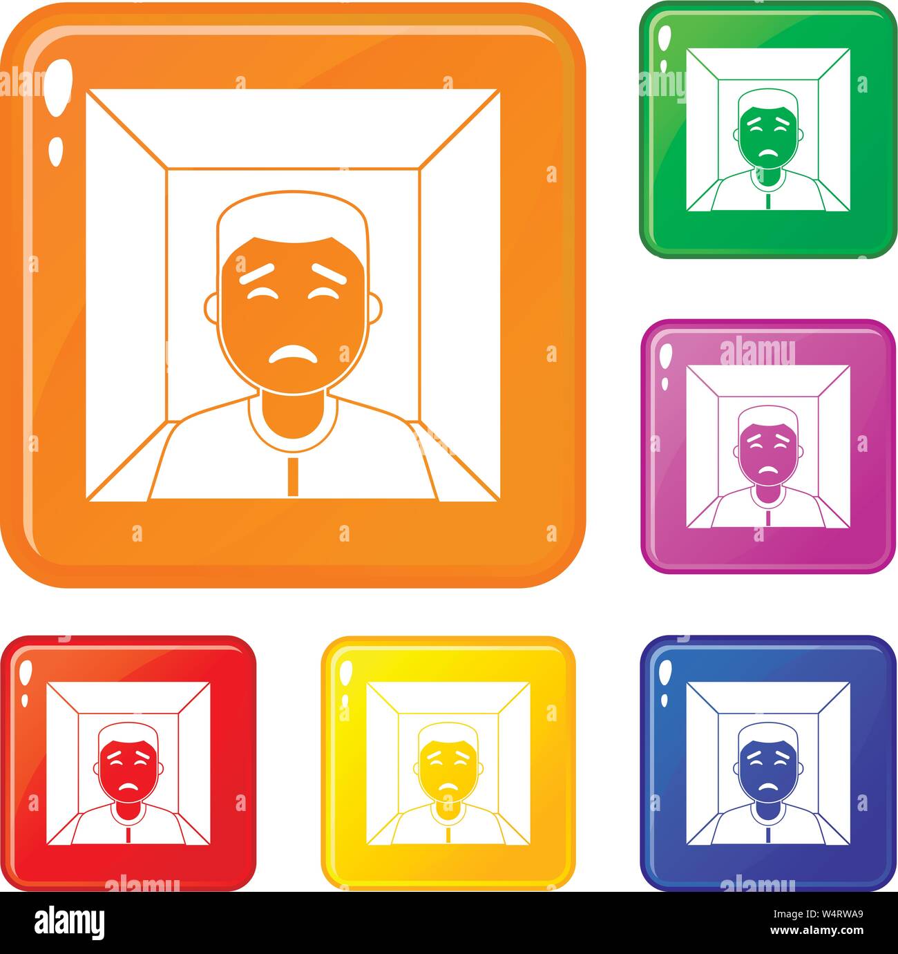 Man icons set vector color Stock Vector Image & Art - Alamy
