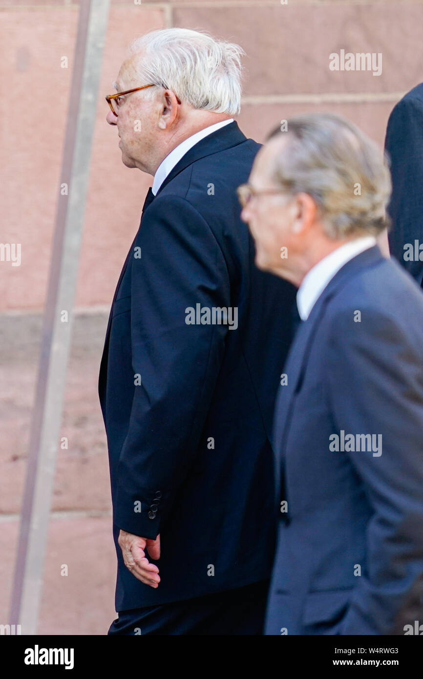 Baden Baden, Germany. 25th July, 2019. Hubert Burda (l), publisher and ...