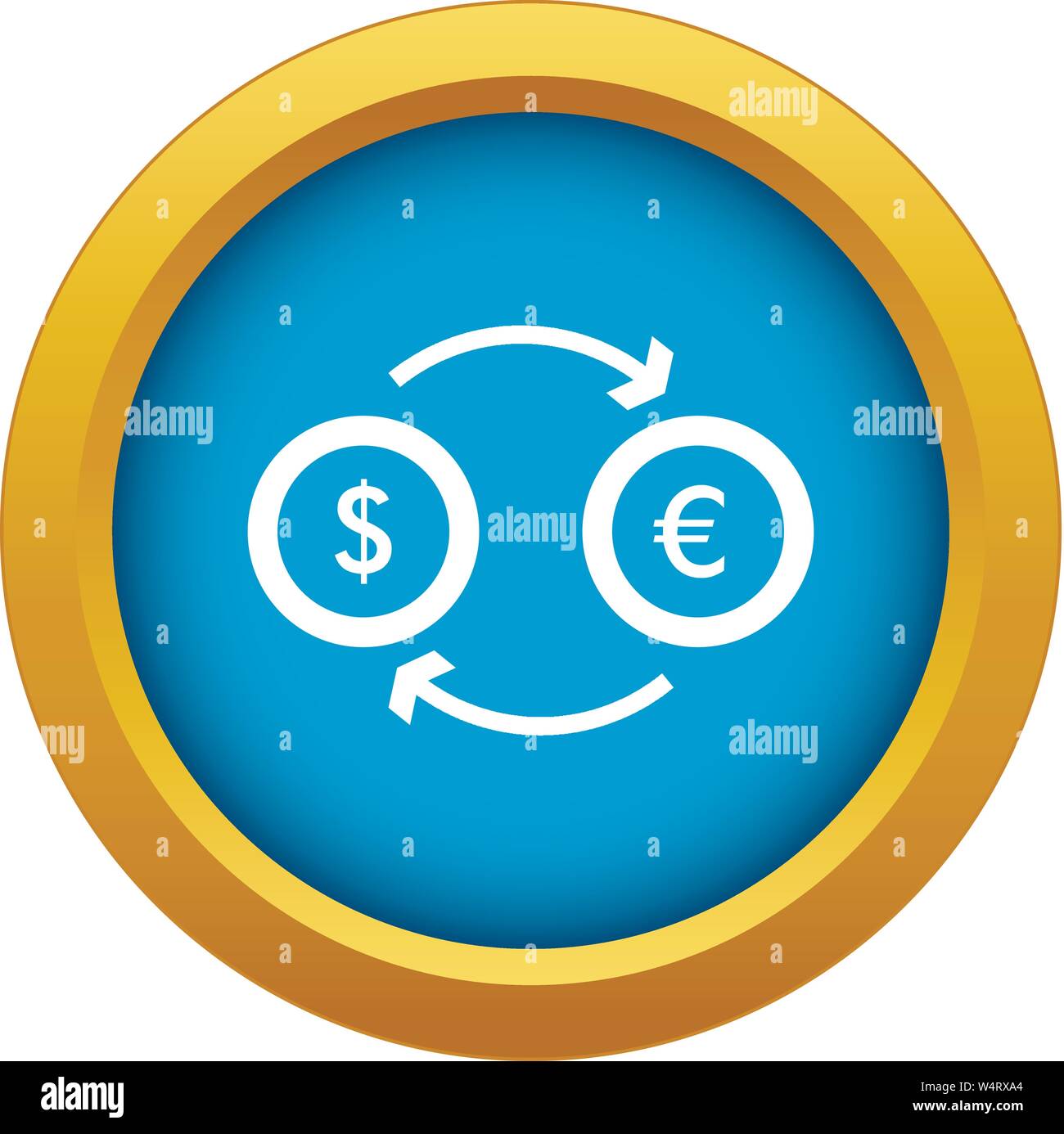 Euro dollar euro exchange icon blue vector isolated Stock Vector Image ...