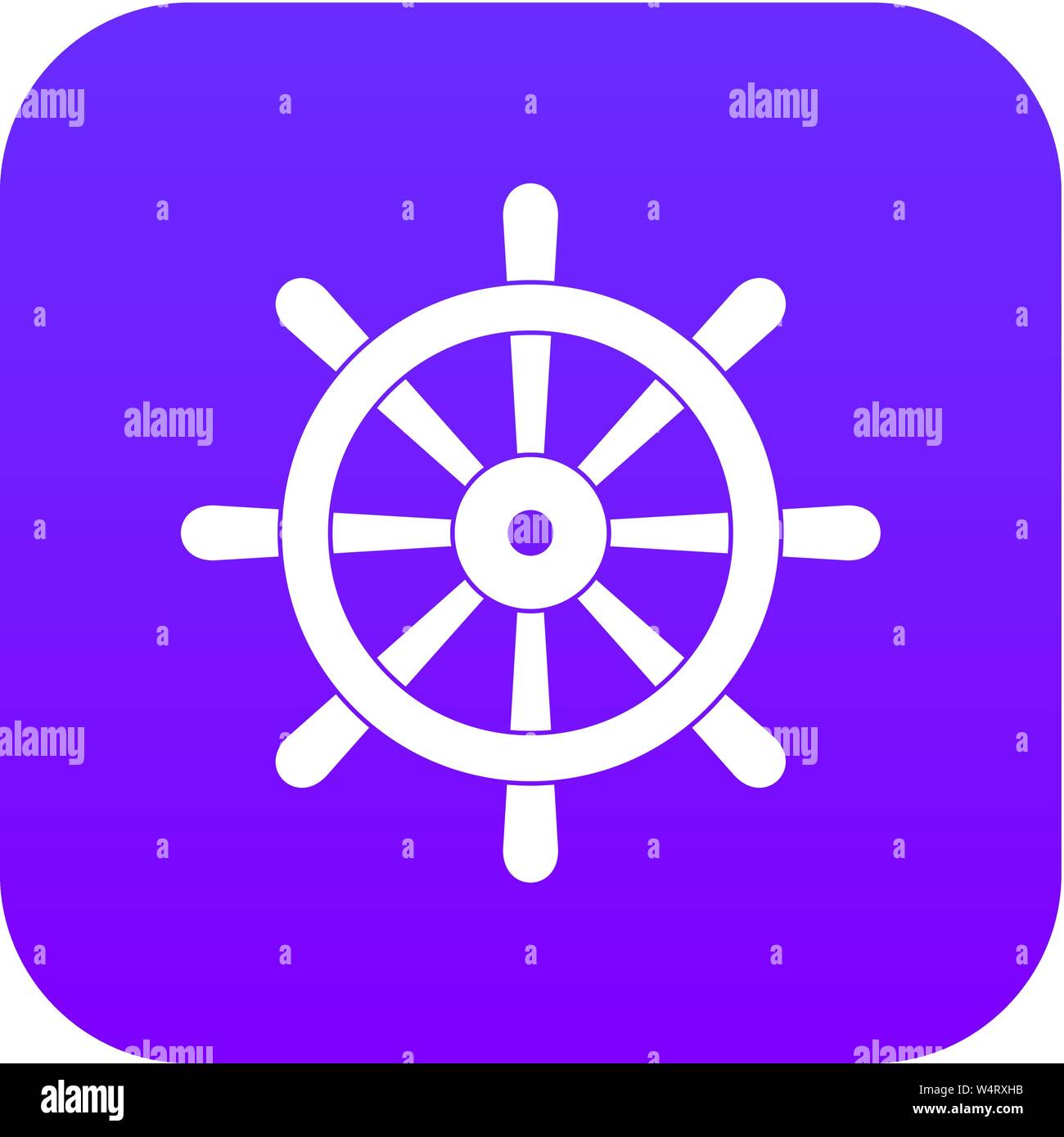 Wooden ship wheel icon digital purple Stock Vector Image & Art - Alamy