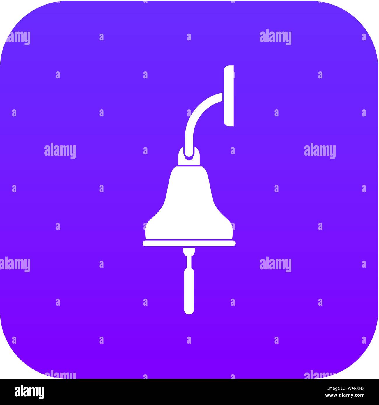 Ship bell icon digital purple Stock Vector Image & Art - Alamy