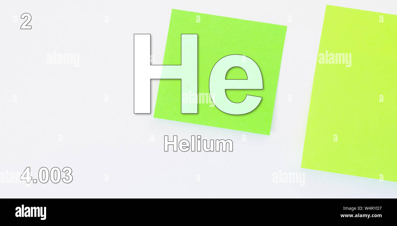 Helium chemical element atomic data and symbol illustration backdrop ...