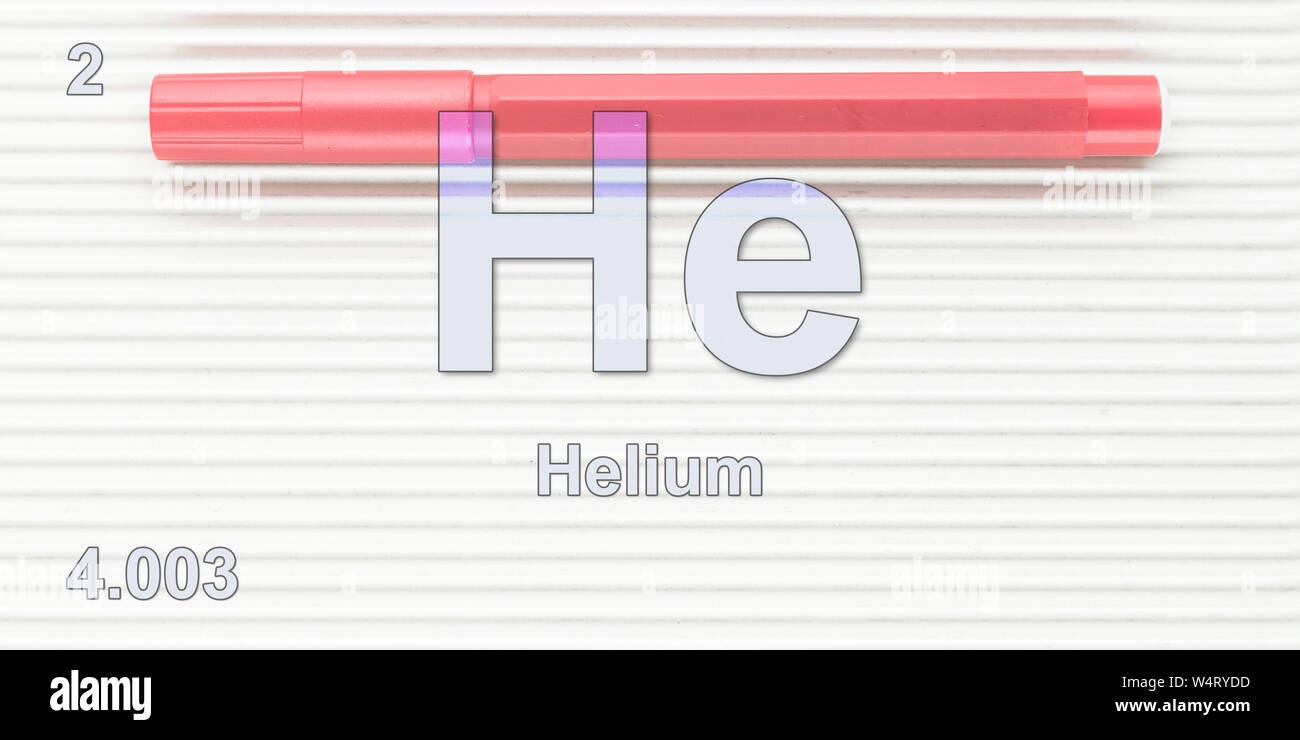 Helium chemical element atomic data and symbol illustration backdrop ...