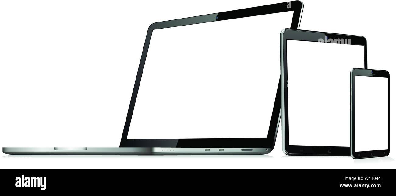 Laptop, tablet, phone mock up Stock Vector Image & Art - Alamy