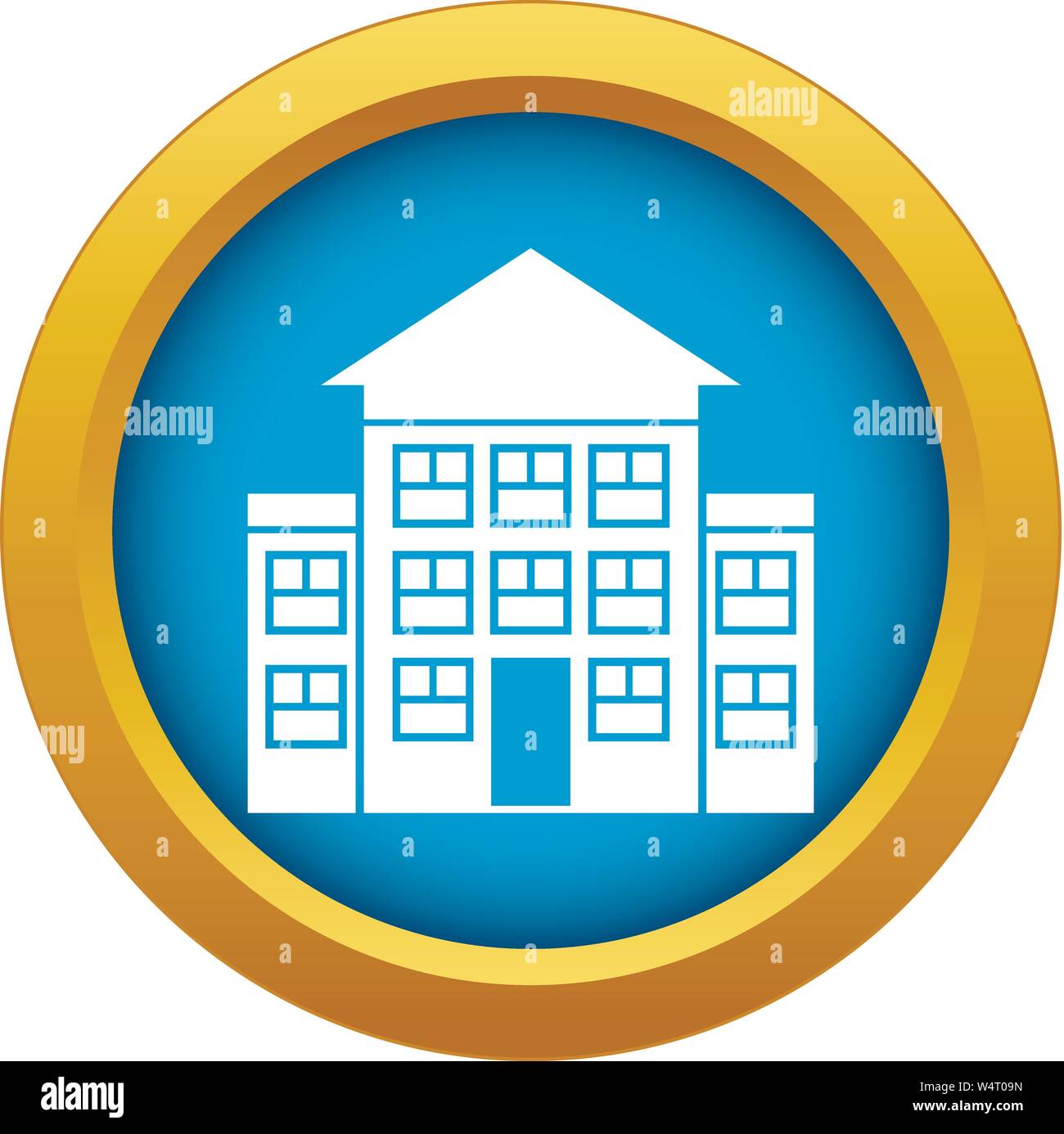 Bank building icon blue vector isolated Stock Vector Image & Art - Alamy