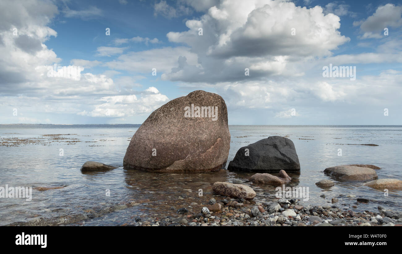 Rocks on beach, Sydals, Jutland, Denmark Stock Photo - Alamy