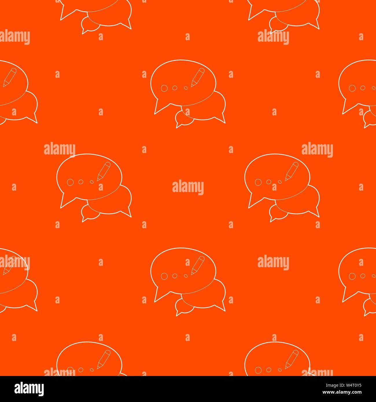 Chat pattern vector orange Stock Vector Image & Art - Alamy